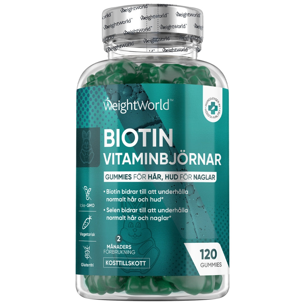 Köp Biotin Gummies 5000 mcg, 120 st | WeightWorld